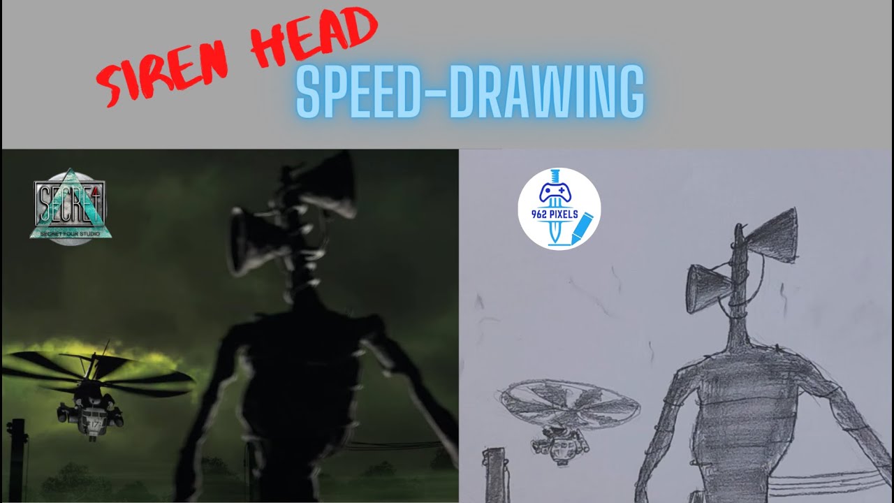 Helicopter's Siren Head Encounter | Drawing Secret4Studio's Siren Head ...