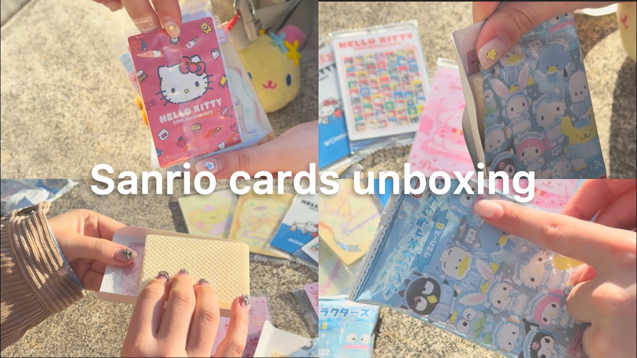 Hello kitty cards unboxing 💗 sanrio cards 🪽 - YouTube