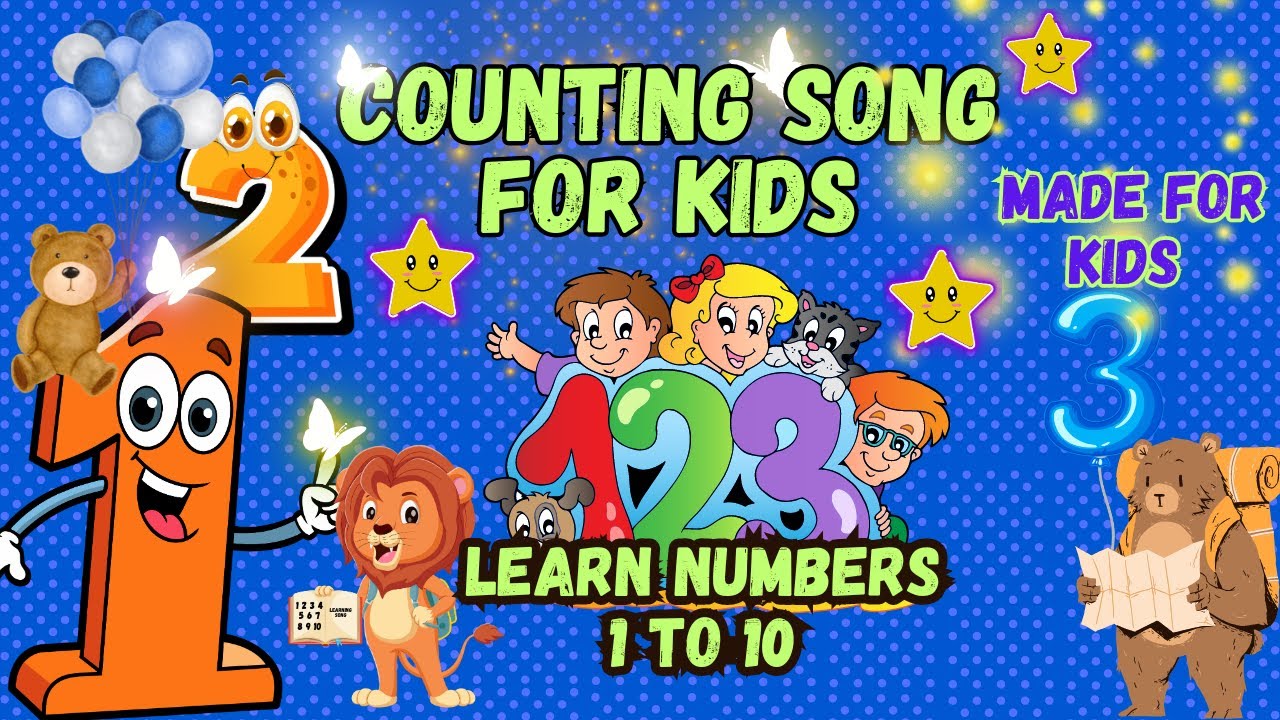 Learn Numbers 1 to 10 with animals rhymes | Fun Educational Video | # ...