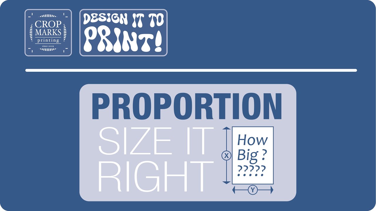 Crop Marks Design For PRINT! PROPORTION - SIZE IT RIGHT - YouTube