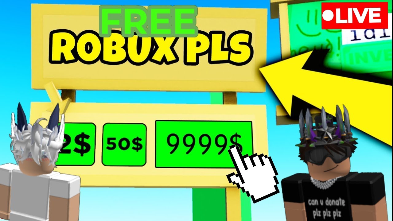 [🔴 LIVE] PLS DONATE- GIVING FREE ROBUX💰🤑 - YouTube