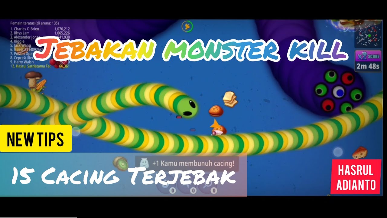 Jebakan Cacing Monster - 15 Cacing Terjebak di Worms Zone Cacing ...