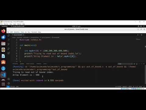 Accessing array out of bounds in C Language - YouTube