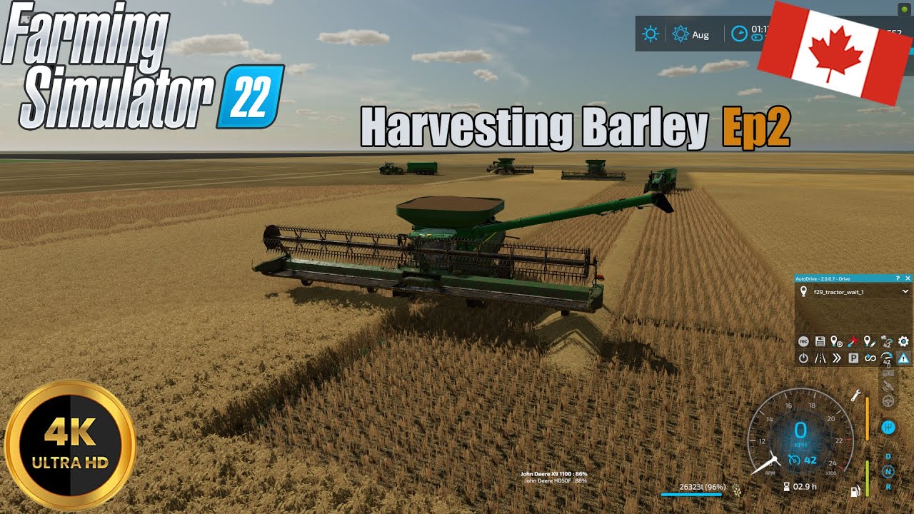 FS22 Time lapse Barley Harvest Using The X9 Combine | Course Play | Ep ...