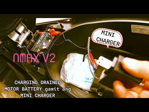 DRAINED BATTERY CHARGING GAMIT ANG MINI CHARGER KEYLESS IGNITION | NMAX ...
