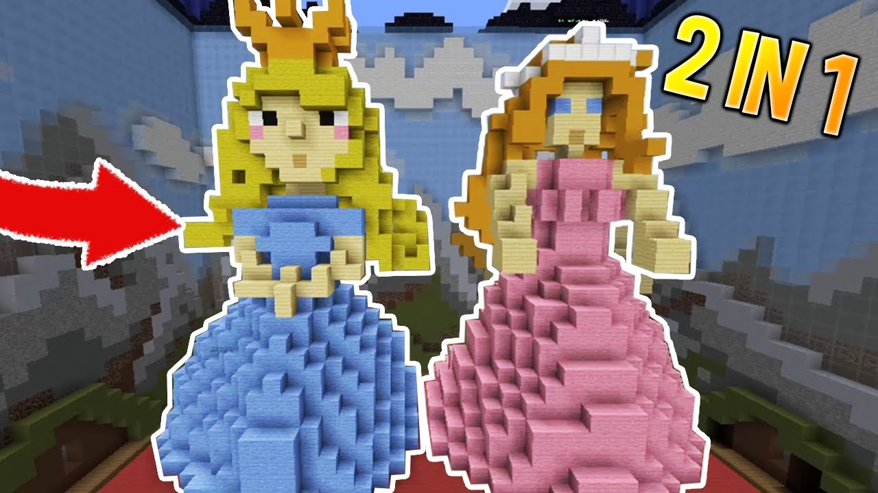 2 BUILDS 1 PLOT CHALLENGE (Minecraft Build Battle) - YouTube