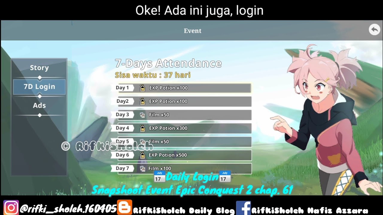 📅Daily Login📅 Snapshot Event Epic Conquest 2 chap. 61 - YouTube