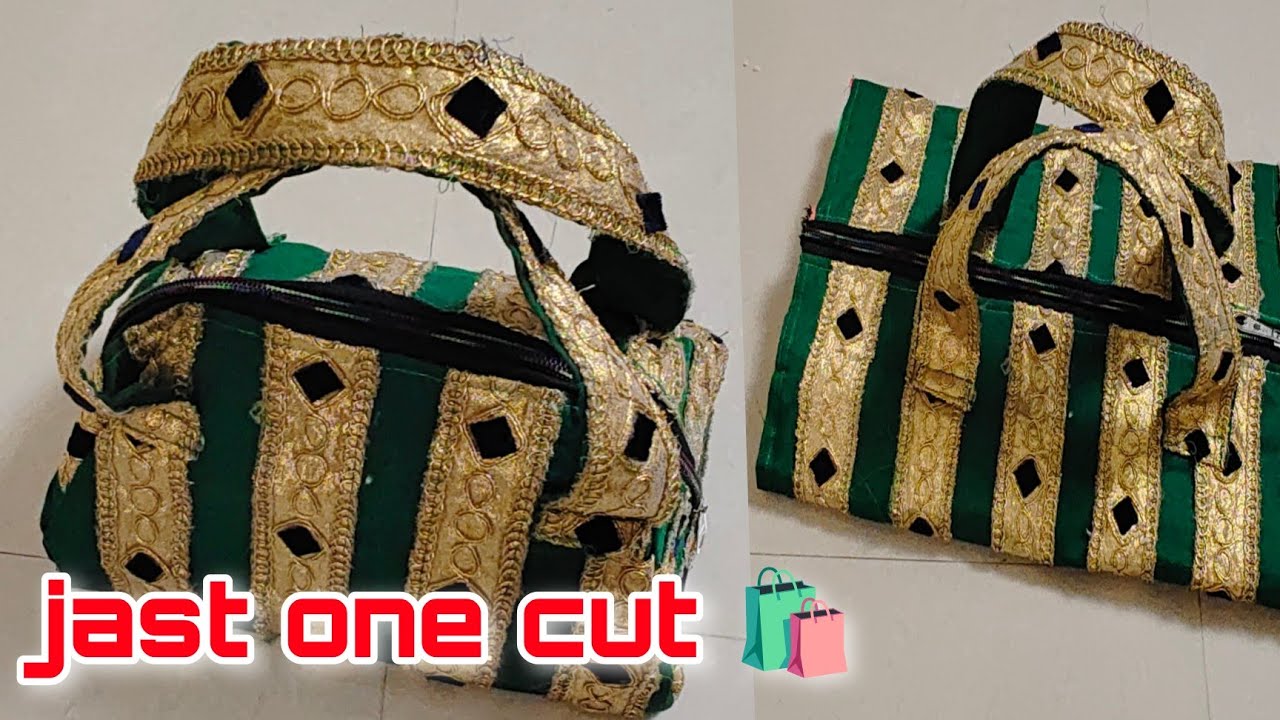 Super Easy - New shape handbag cutting and stitching | DIY Bag/ Zipper ...