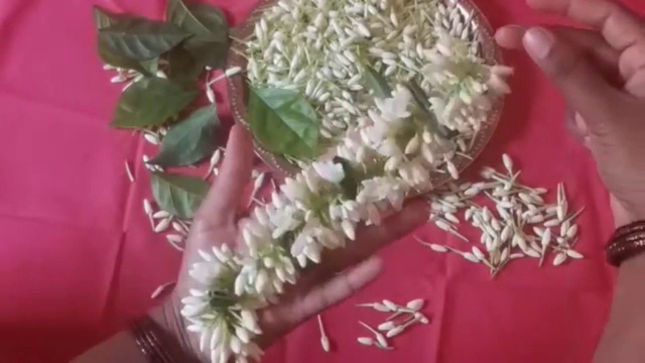 #mullaipoo how to make mullaipoo garland easily in tamil || mullaipoo ...