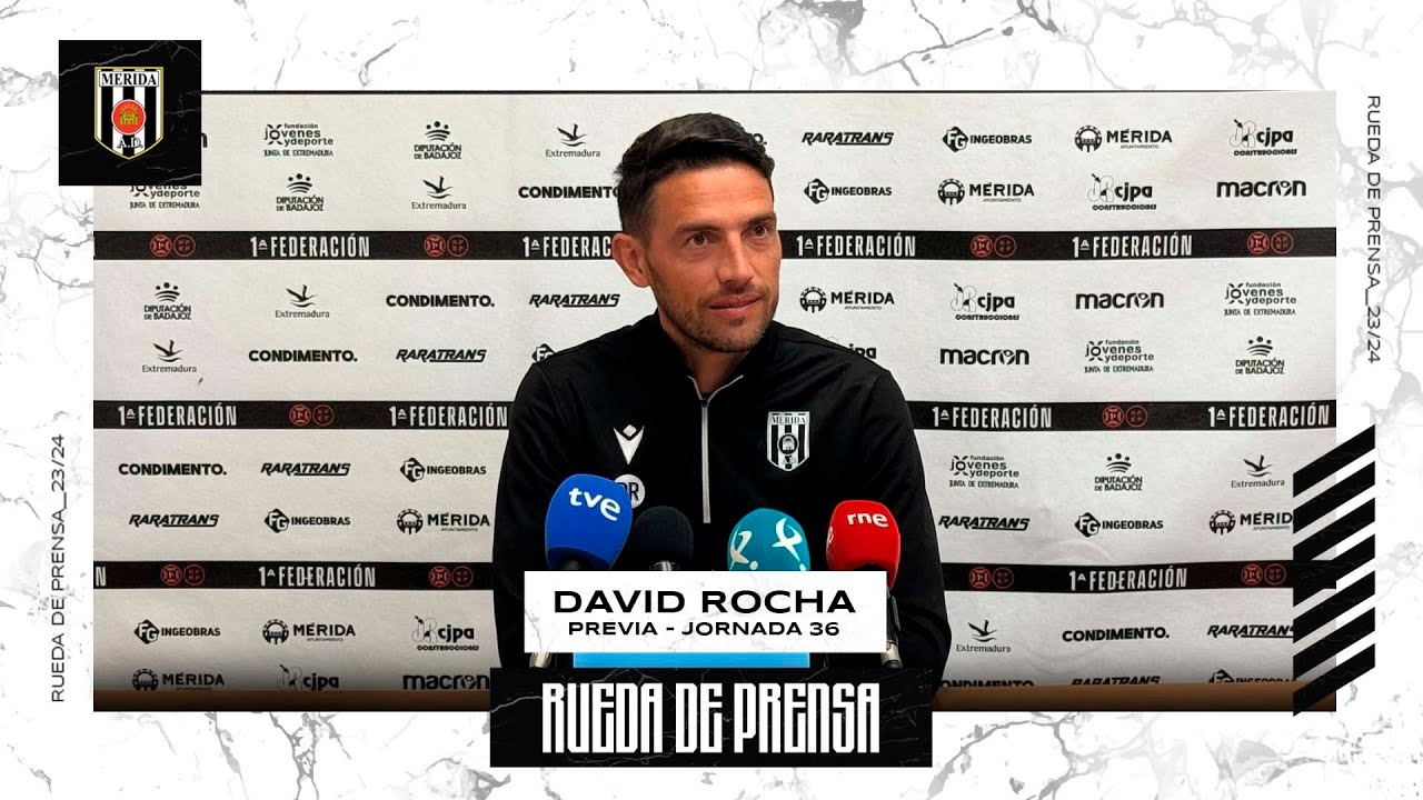 Rueda de prensa de David Rocha previa al Mérida - Intercity | Temporada ...