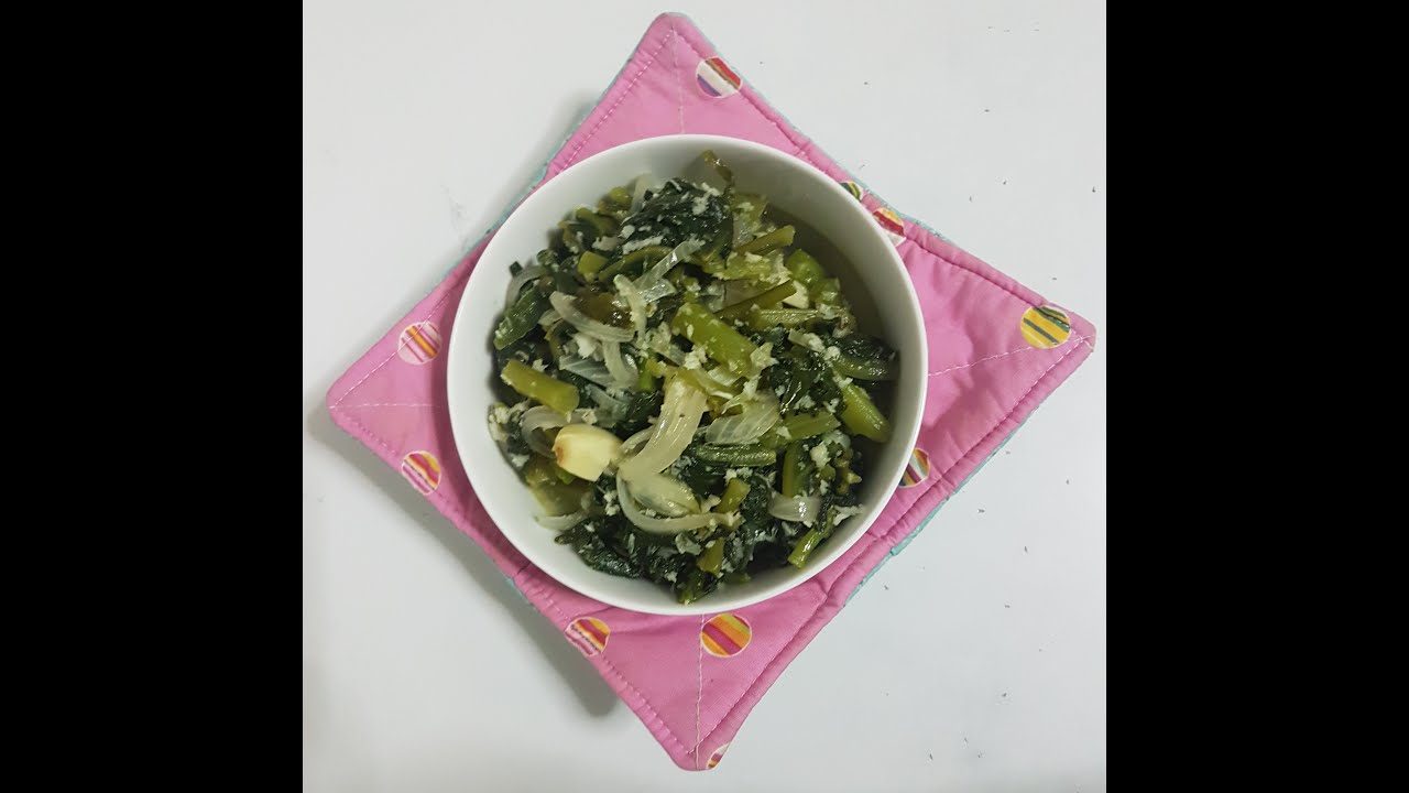 Valchi Bhaji Tel Piyav || Steamed Malabar Spinach || CookLikeCecilia ...