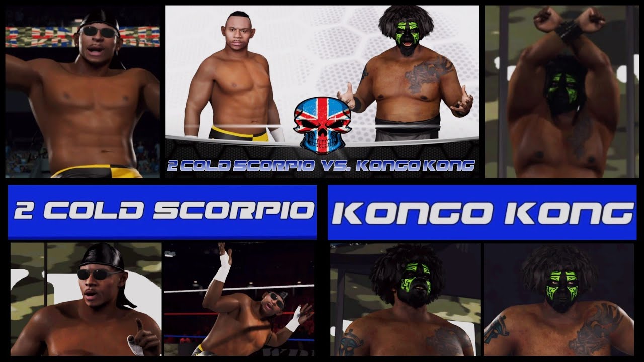 WWE 2K23 2 Cold Scopio VS Kongo Kong - YouTube