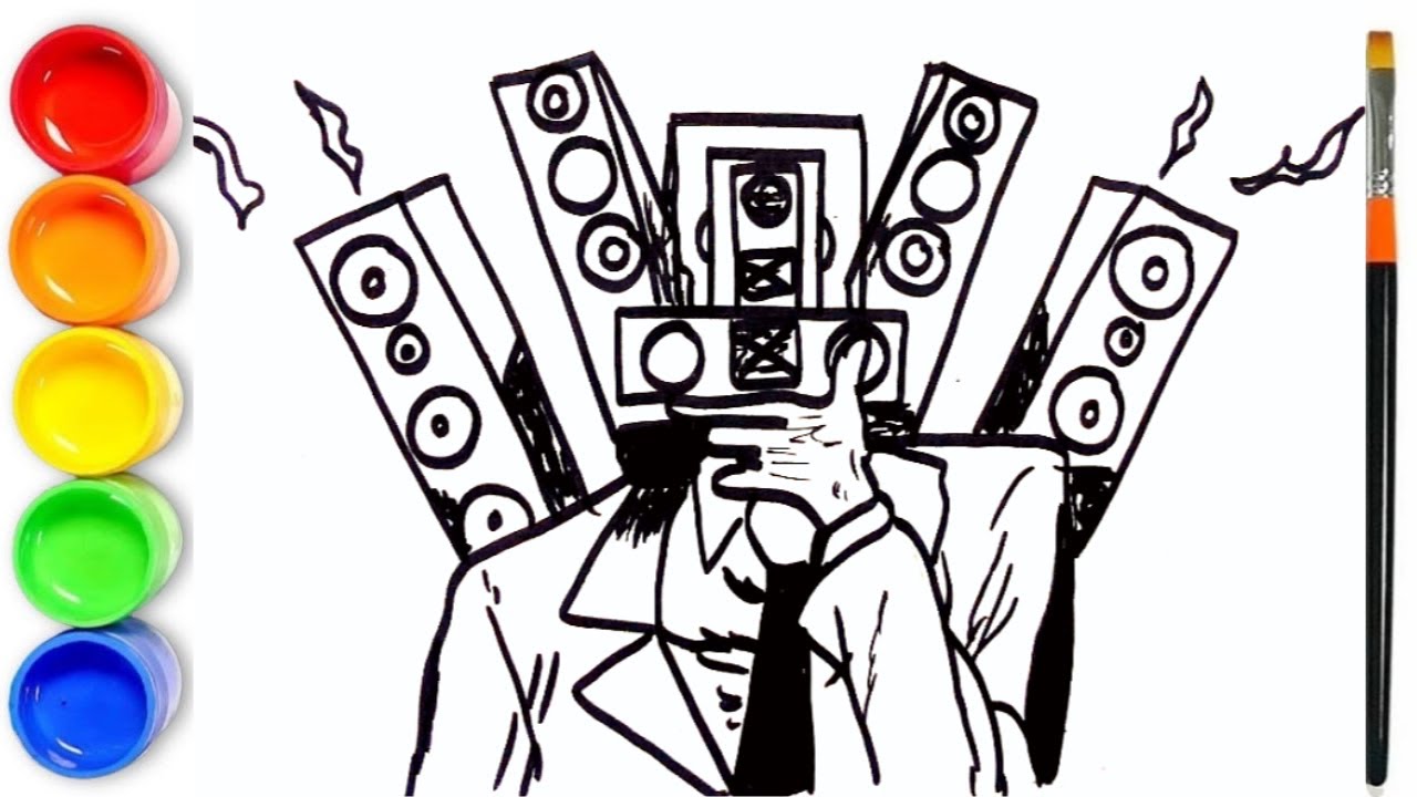 How to draw Titan Speakerman | Skibidi Toilet | Titan Speakerman - YouTube