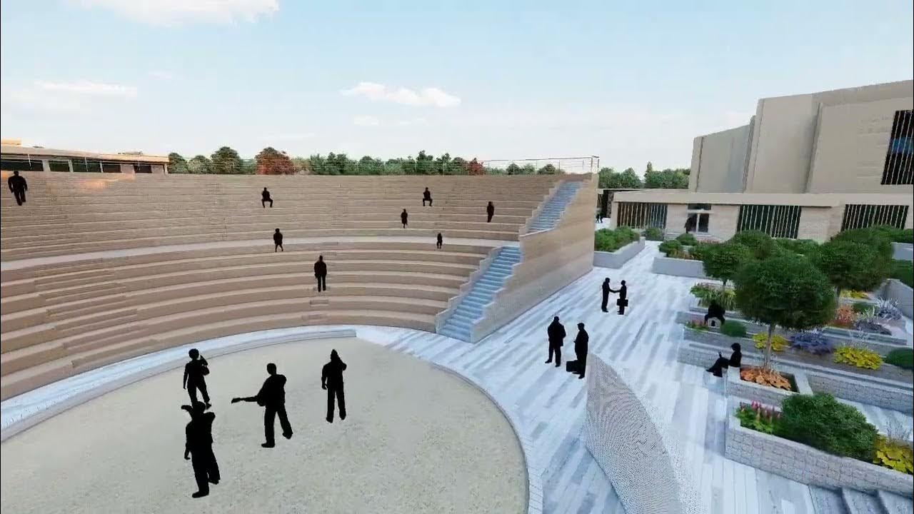 Cultural centre in Delhi | walkthrough | 3d visualization | architect ...