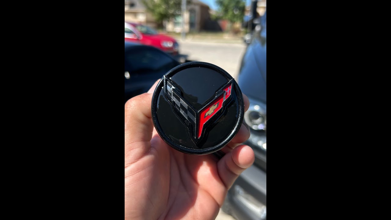 C8 Corvette wheel center caps (Chevrolet made it easy) - YouTube