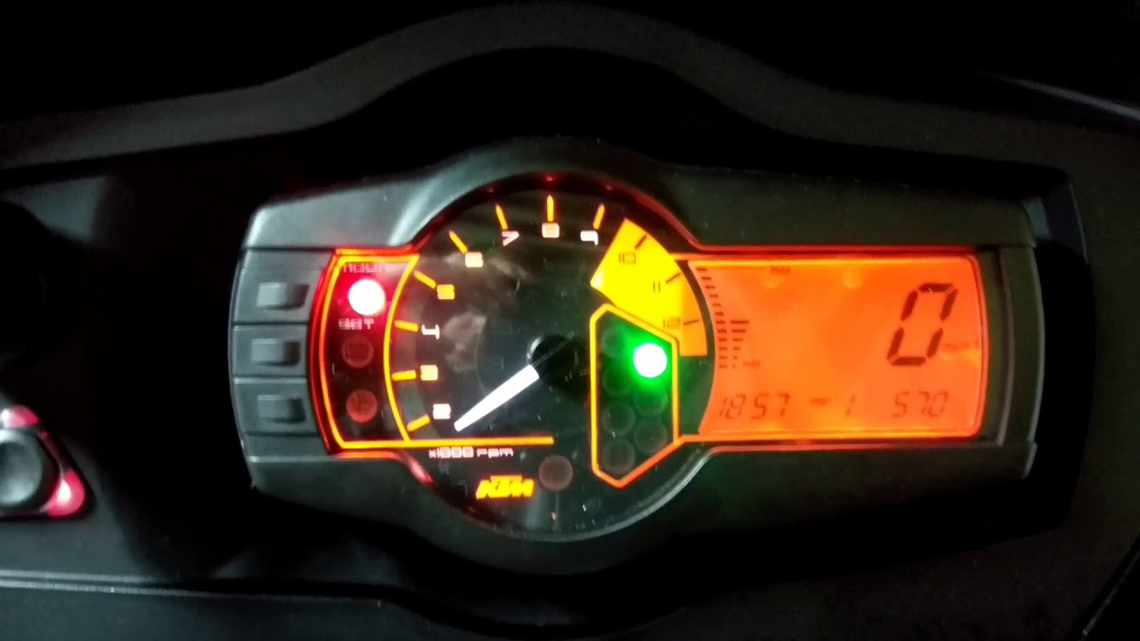 Ktm 990 adv red light engine on - YouTube