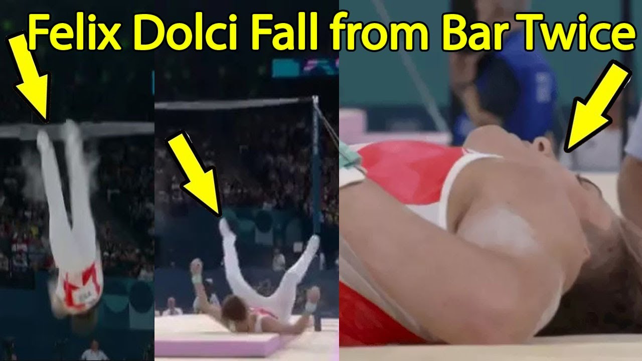 Canadian gymnast Felix Dolci suffers fell twice on the floor at Olympic ...