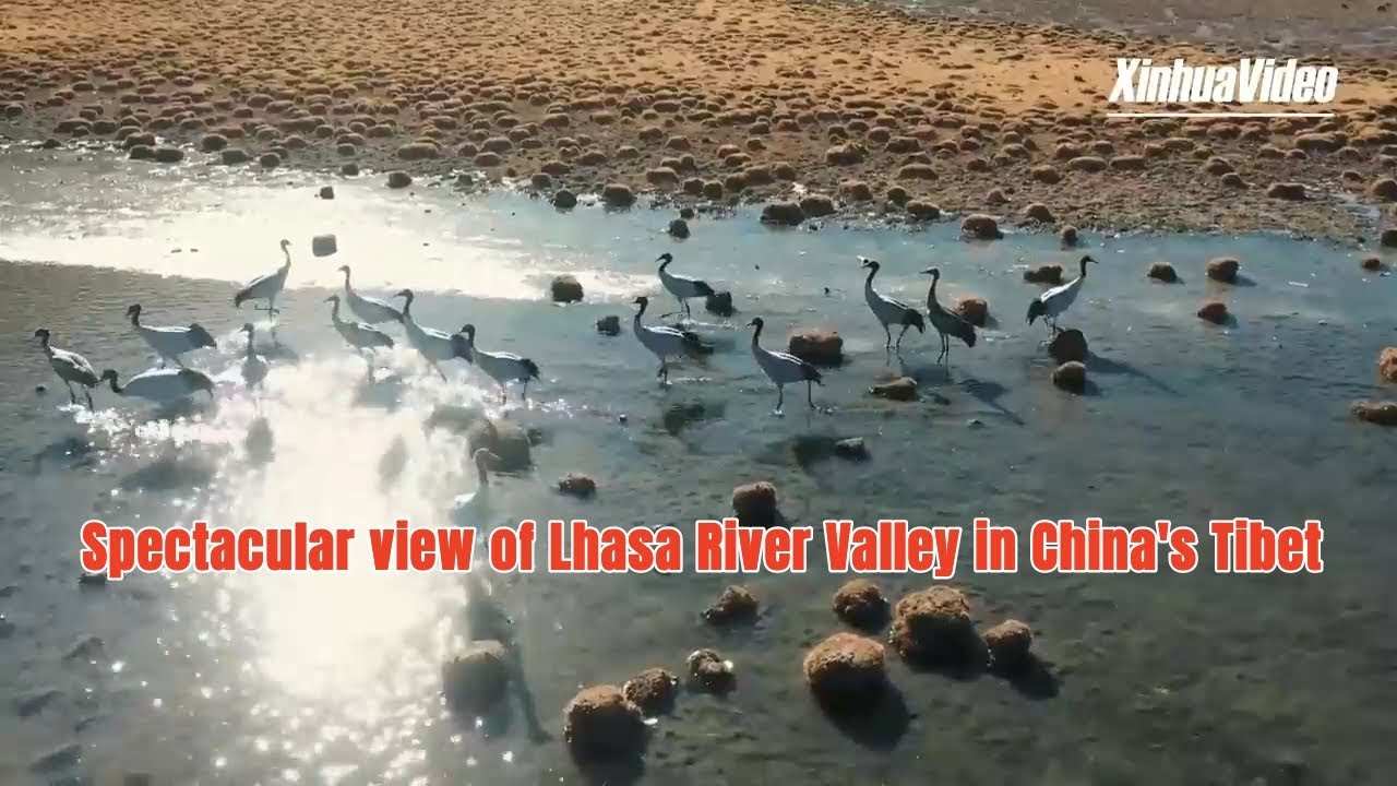 Spectacular view of Lhasa River Valley in China's Tibet - YouTube