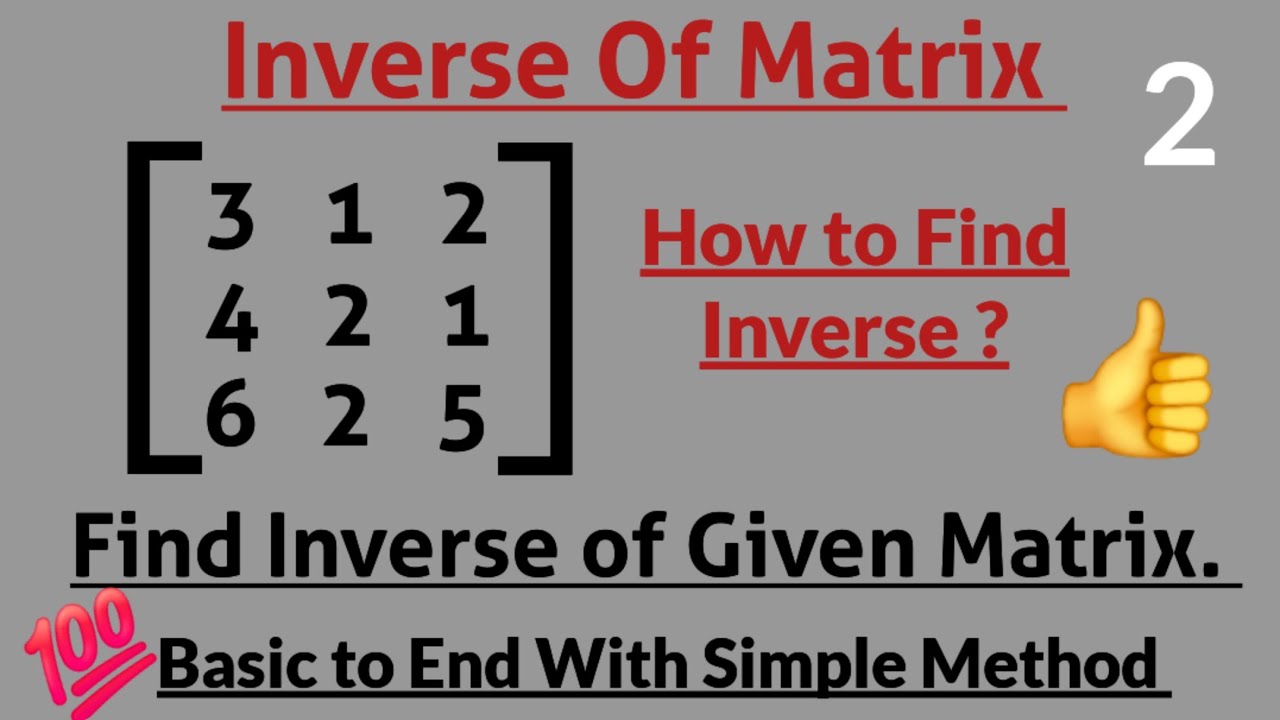 Inverse of Matrix | How to Find Inverse of Matrix | Matrix ...