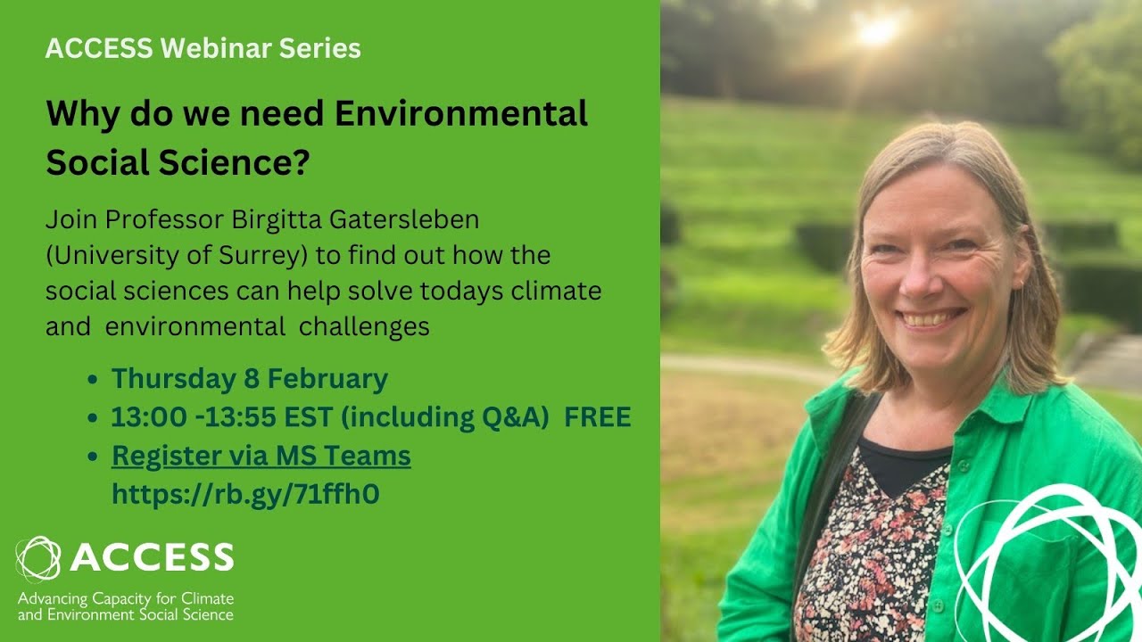Why we need Environmental Social Science - YouTube