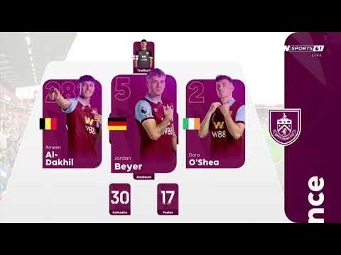 Premier League's New Starting Lineup Graphic (BUR - MCI) - YouTube