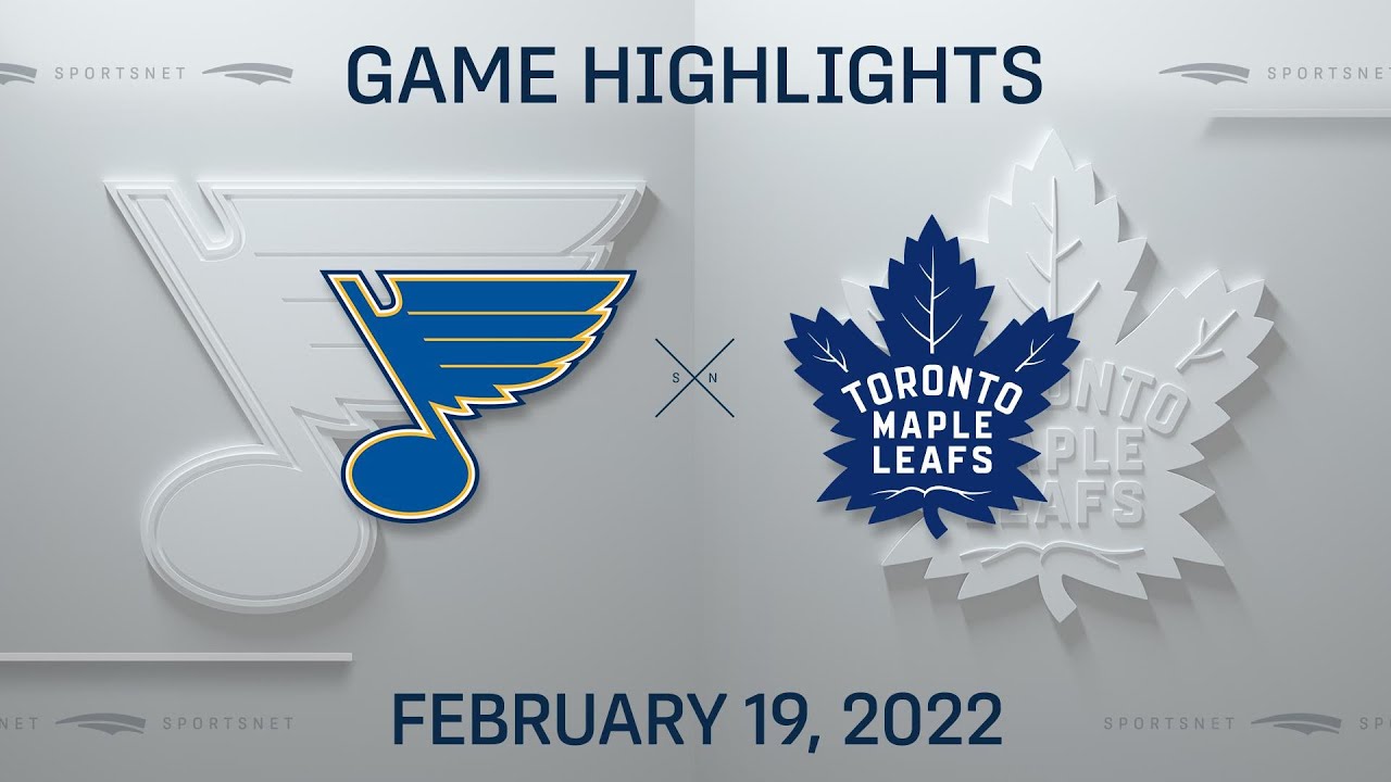 NHL Highlights | Blues vs. Maple Leafs - Feb. 19, 2022 - YouTube