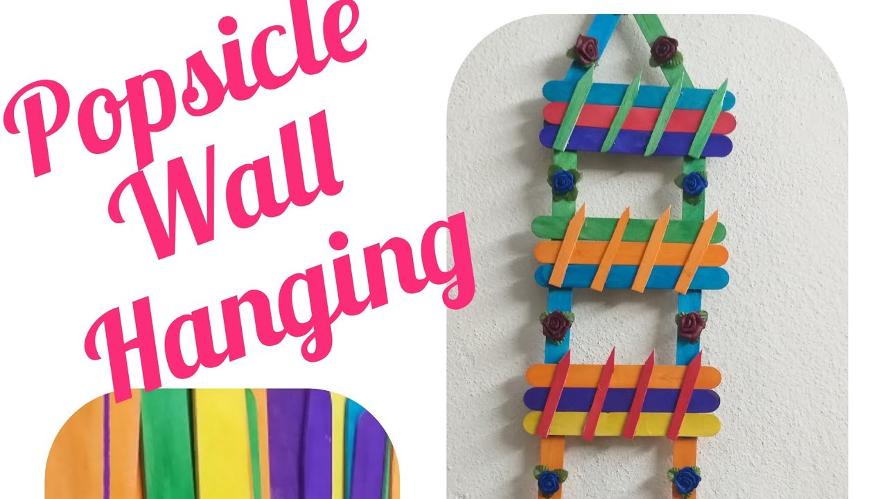 DIY Wall Hanging Using Popsicle sticks|Popsicle Wall Decor|Icecream ...