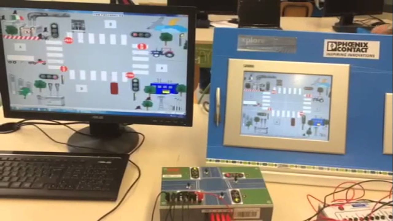 Semaforo intelligente Samar controllato da PLC Elsist - YouTube