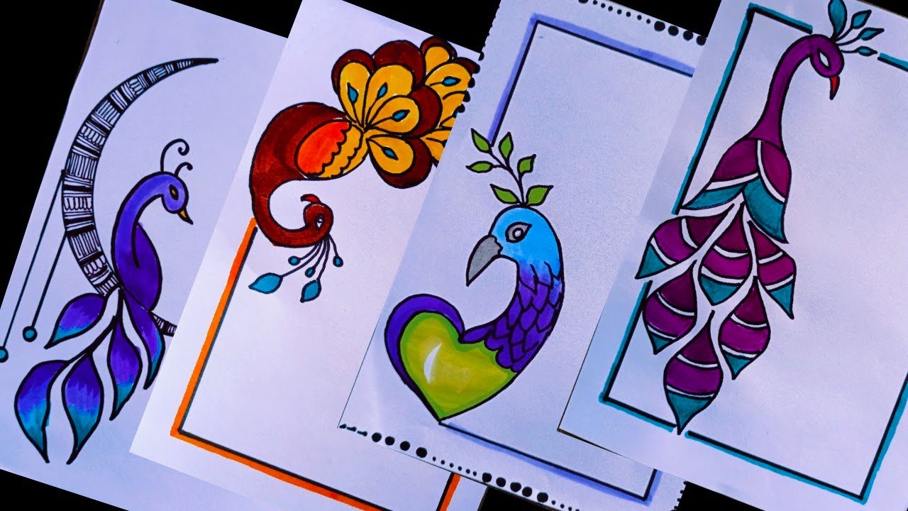 4 Peacock 🦚 Border Designs/ Project Work Designs/ Front Page Design ...