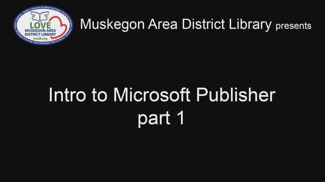 Introduction To Microsoft Publisher Part 1 - YouTube