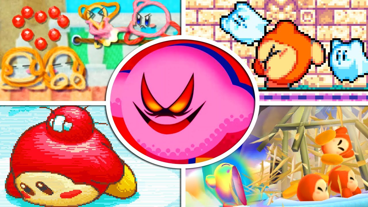 Evolution of Kirby Killing Peaceful Waddle Dees (1992-2022 | 33 Games) - YouTube