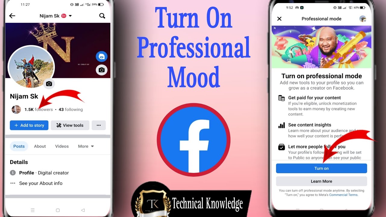How To On Professional Mood On Fecbooke | Professional Mood kaise on ...