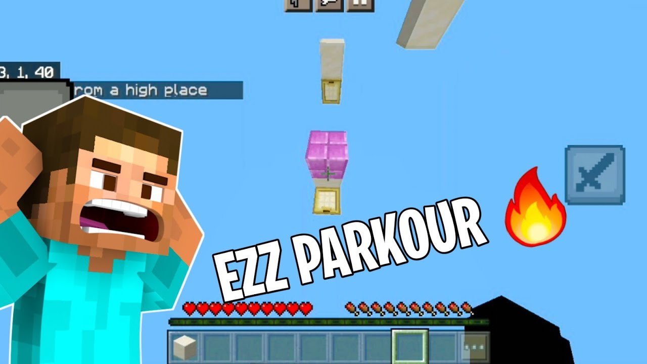 Minecraft Ezz Parkour Map | New Controls Mcpe - YouTube
