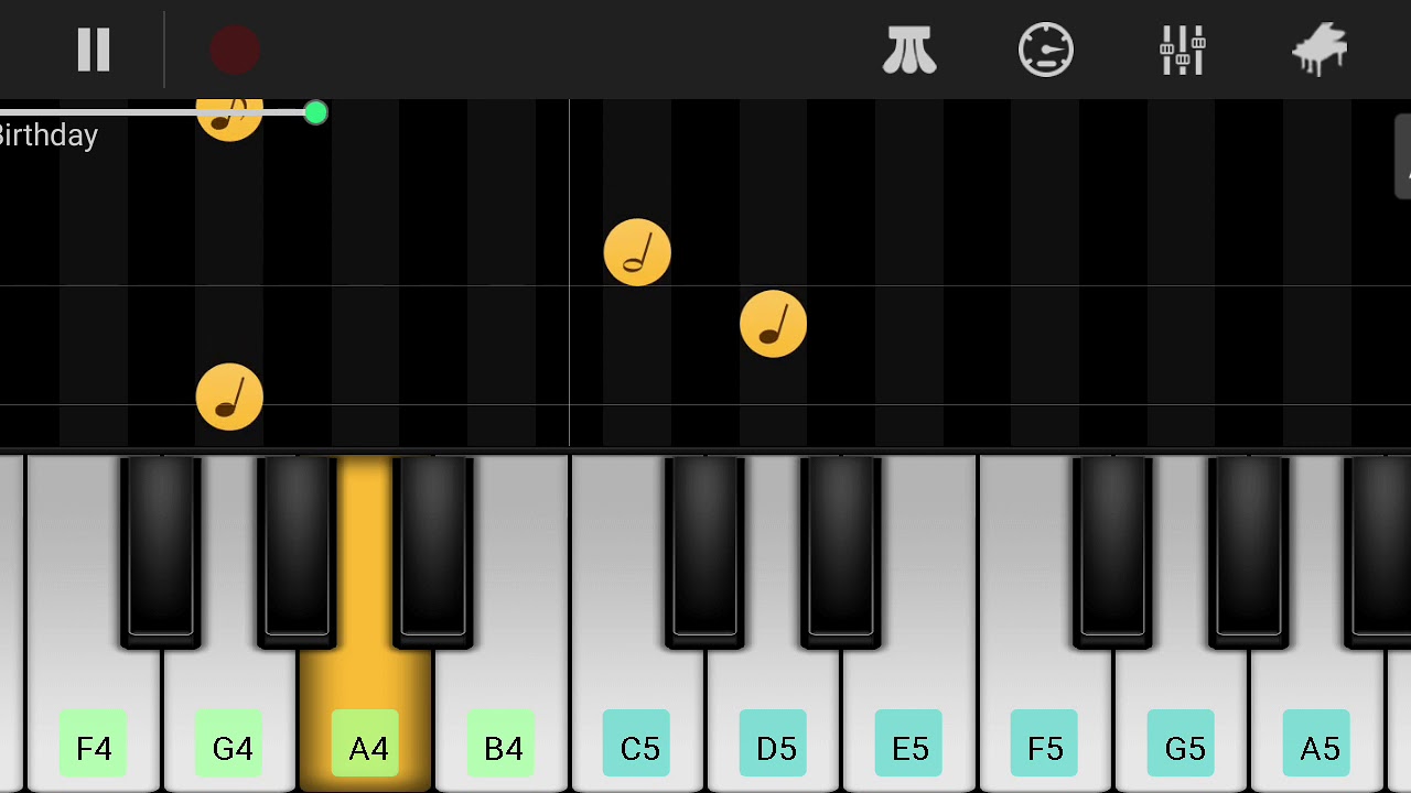 Happy Birthday Piano Note Easy - YouTube