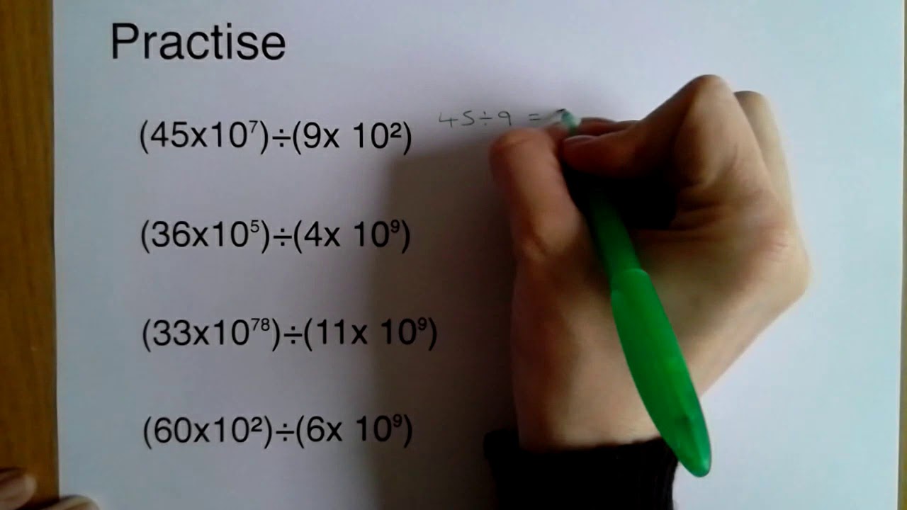 Standard form 2 - Multiplying and dividing - YouTube
