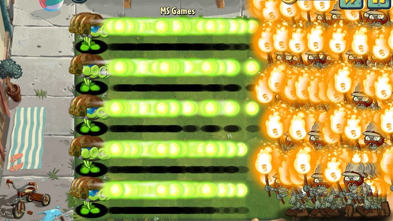 PvZ 2 Challenge - 200 Plants Level Middle Vs 300 Explorer Zombies - Who ...