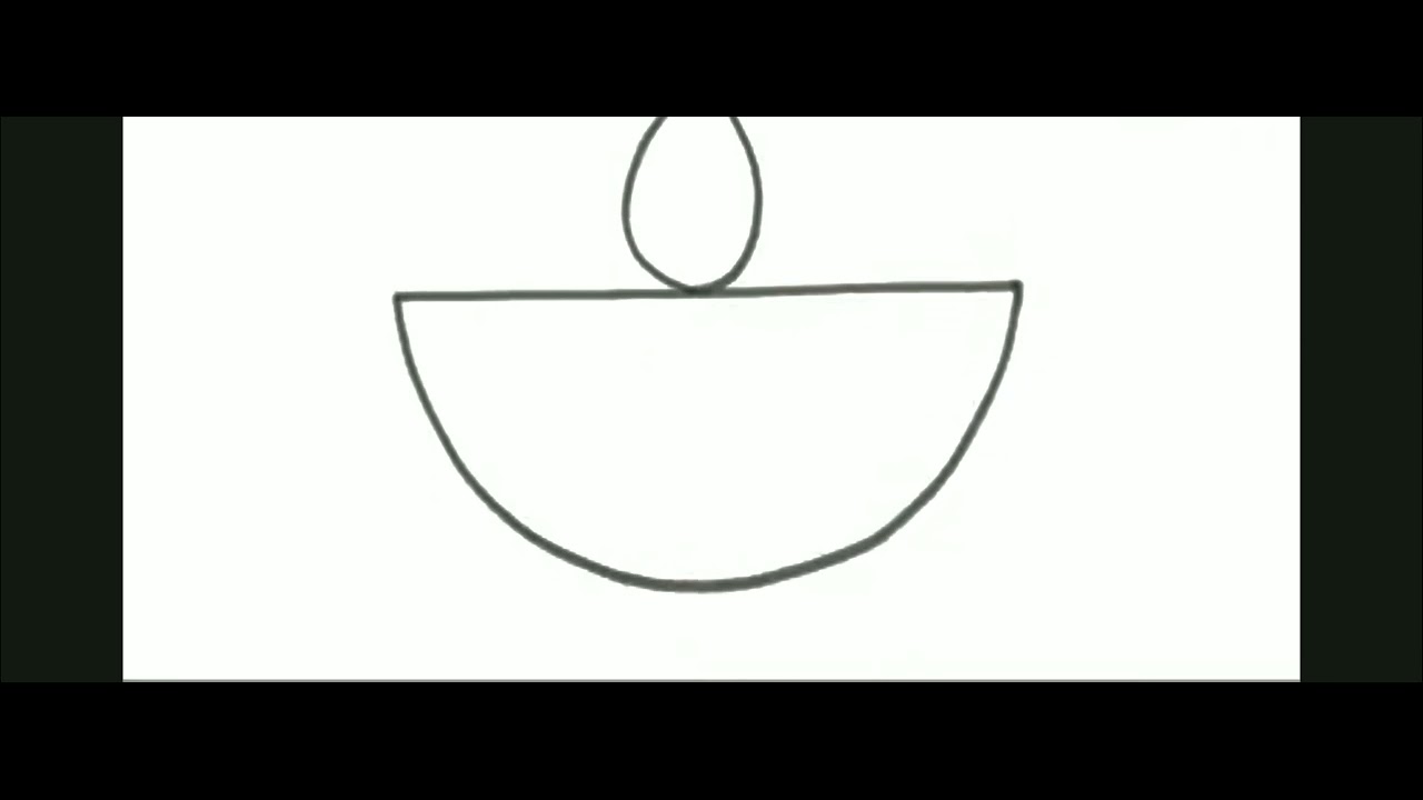 diya drawing easily by the canvas..दिव्याचे चित्र अगदी सोप्या पद्धतीने ...