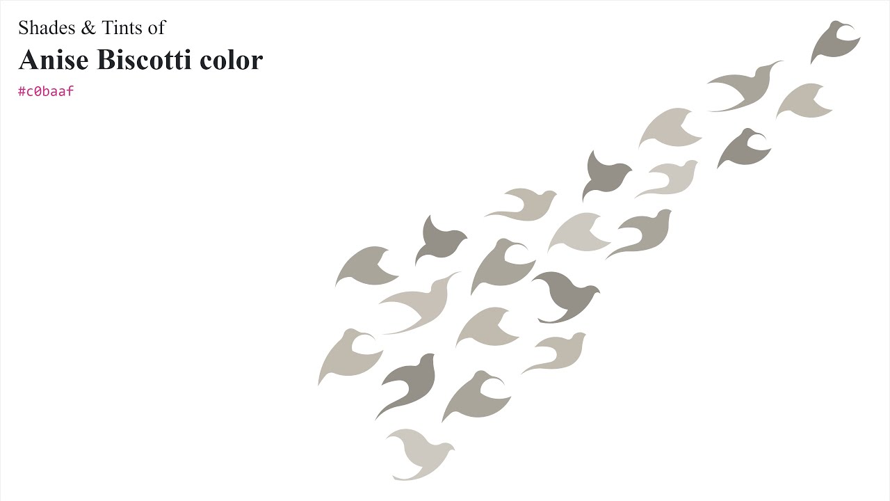 Shades & Tints of Anise Biscotti color #c0baaf A Cool Yellow color # ...