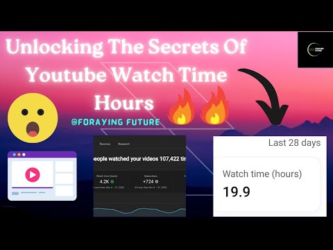 Unlocking🔓the secrets of youtube watch time hour. 🔥🔥#youtubewatch time ...