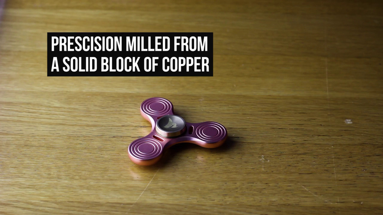 AMAZING 7 MINUTE LONG SPIN - the ultimate all metal, copper, fidget edc ...