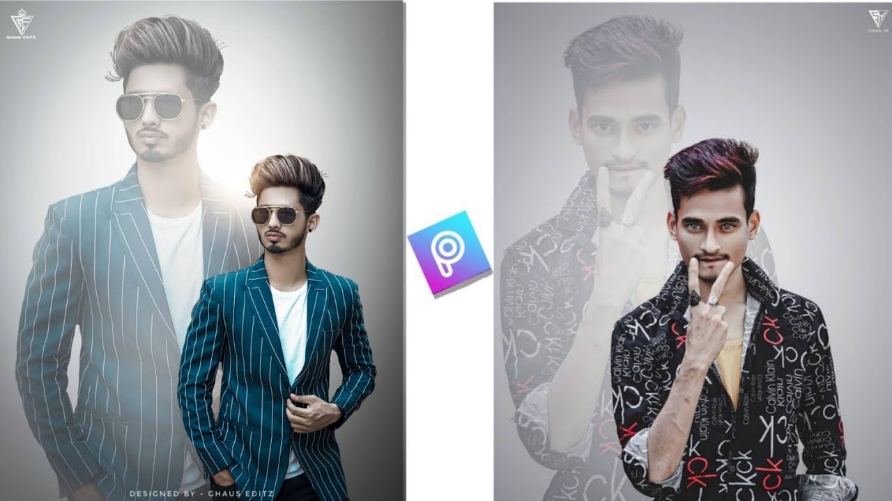 Picsart Amazing Dual Photo Editing || Poster Edit Ghaus Editz - YouTube