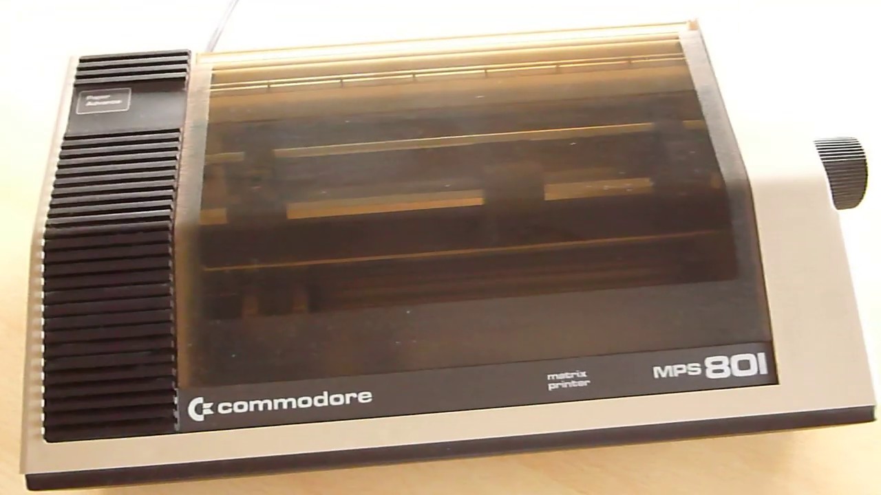 Commodore MSP-801 printer (1984) - YouTube