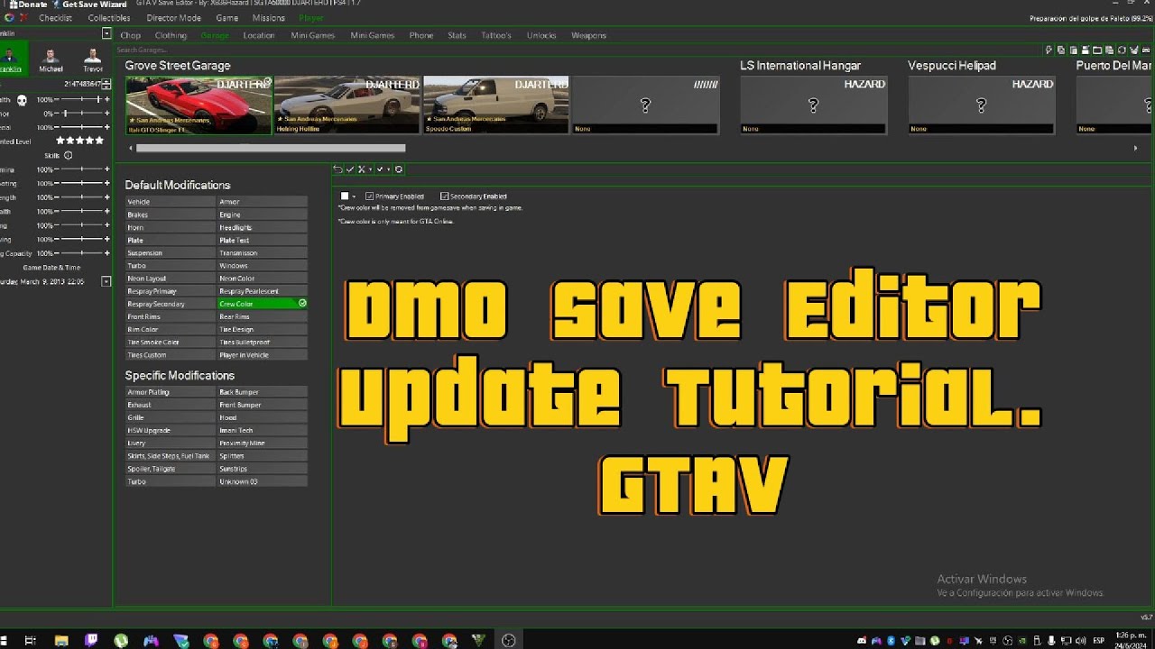 DMO SAVE EDITOR UPDATE TUTORIAL GTA5 - YouTube
