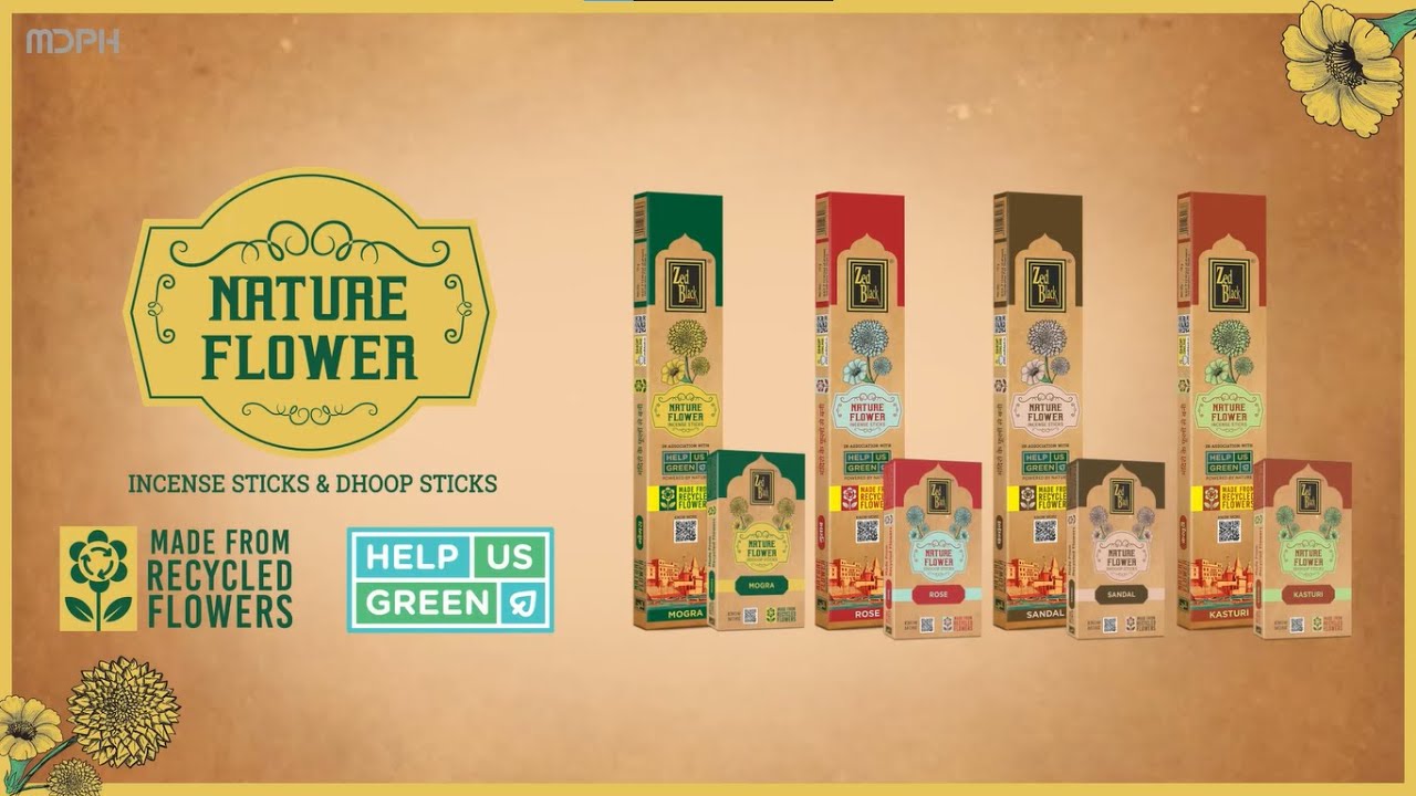 Zed Black presents Nature Flower Incense Sticks made from Temple waste ...