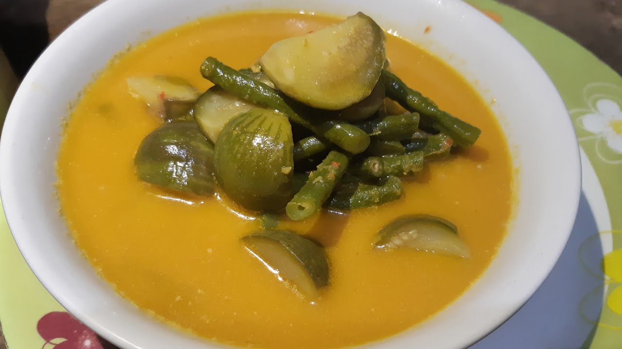 SAYUR SANTAN TERONG BULAT KACANG PANJANG|menu harian,masakan rumahan ...