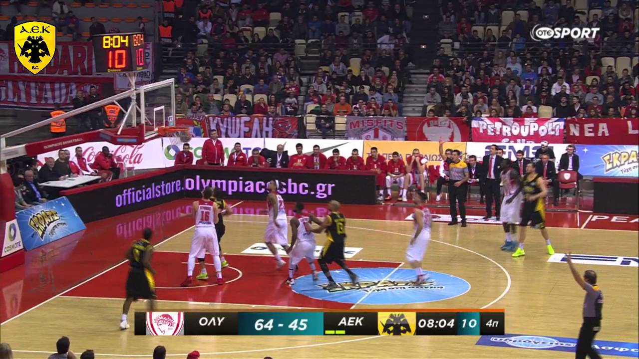 Ολυμπιακός - ΑΕΚ 79-71 (06/12/2015) Στιγμιότυπα - YouTube