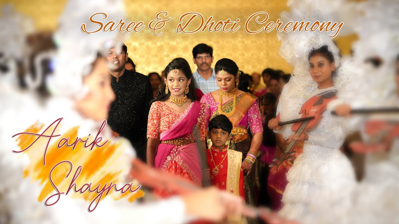Shyana&Aarik//saree ceremony&dhoti ceremony//chitrani pictures// - YouTube