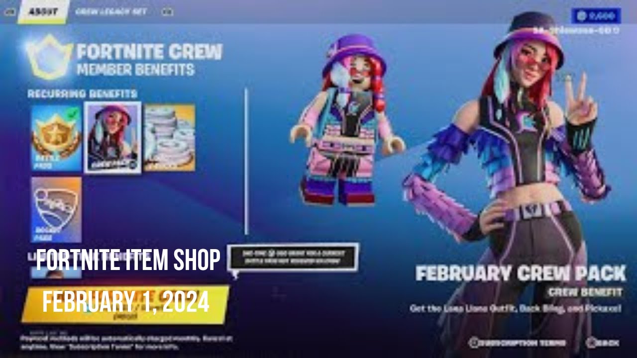 Fortnite Item Shop|February 1, 2024(New Fortnite Crew Pack & Jam Tracks ...
