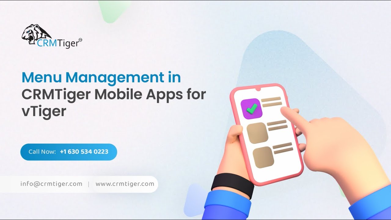 Menu Management in CRMTiger Mobile Apps for vTiger - YouTube