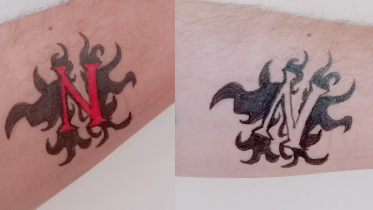 N Letter Tattoo Design| AsadUllahArtist - YouTube